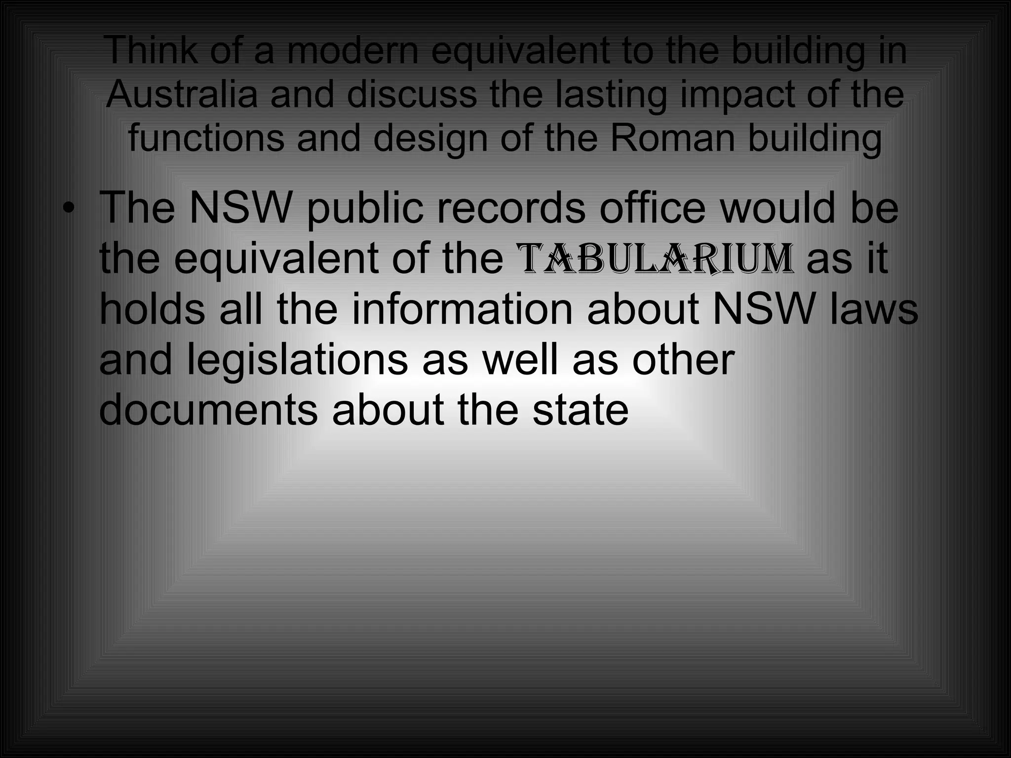 Roman Republic: the Tabularium | PPT