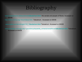 Roman Republic: the Tabularium | PPT