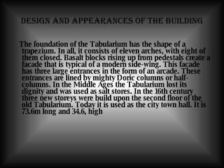 Roman Republic: the Tabularium | PPT