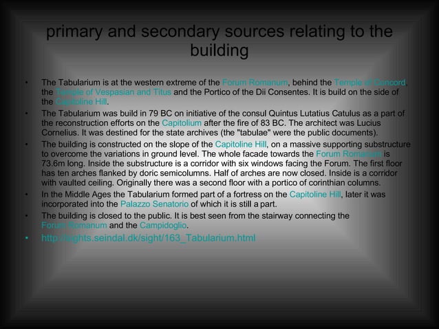 Roman Republic: the Tabularium | PPT
