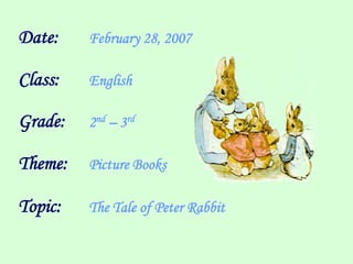 the tale of peter rabbit | PDF