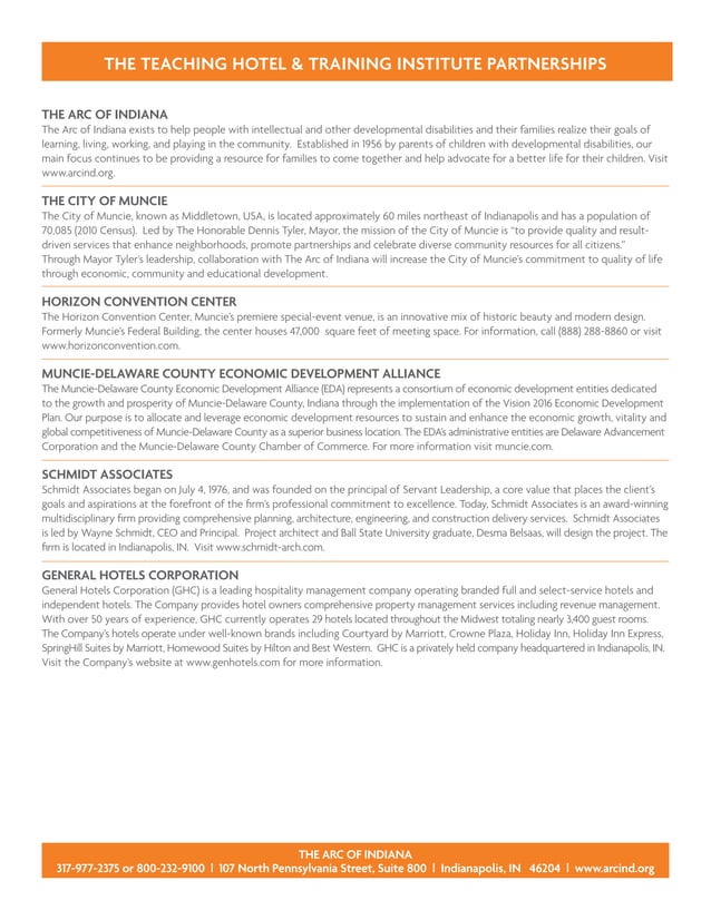 The Arc Development Group Hotel-training Institute: Fast Facts | PDF