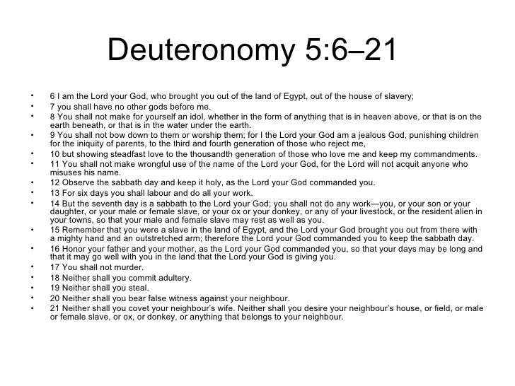 Deuteronomy 5