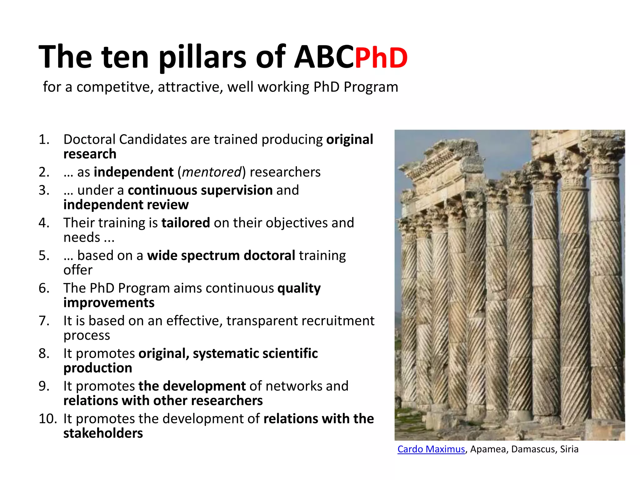 The ten pillars of abc ph d version ii | PPT