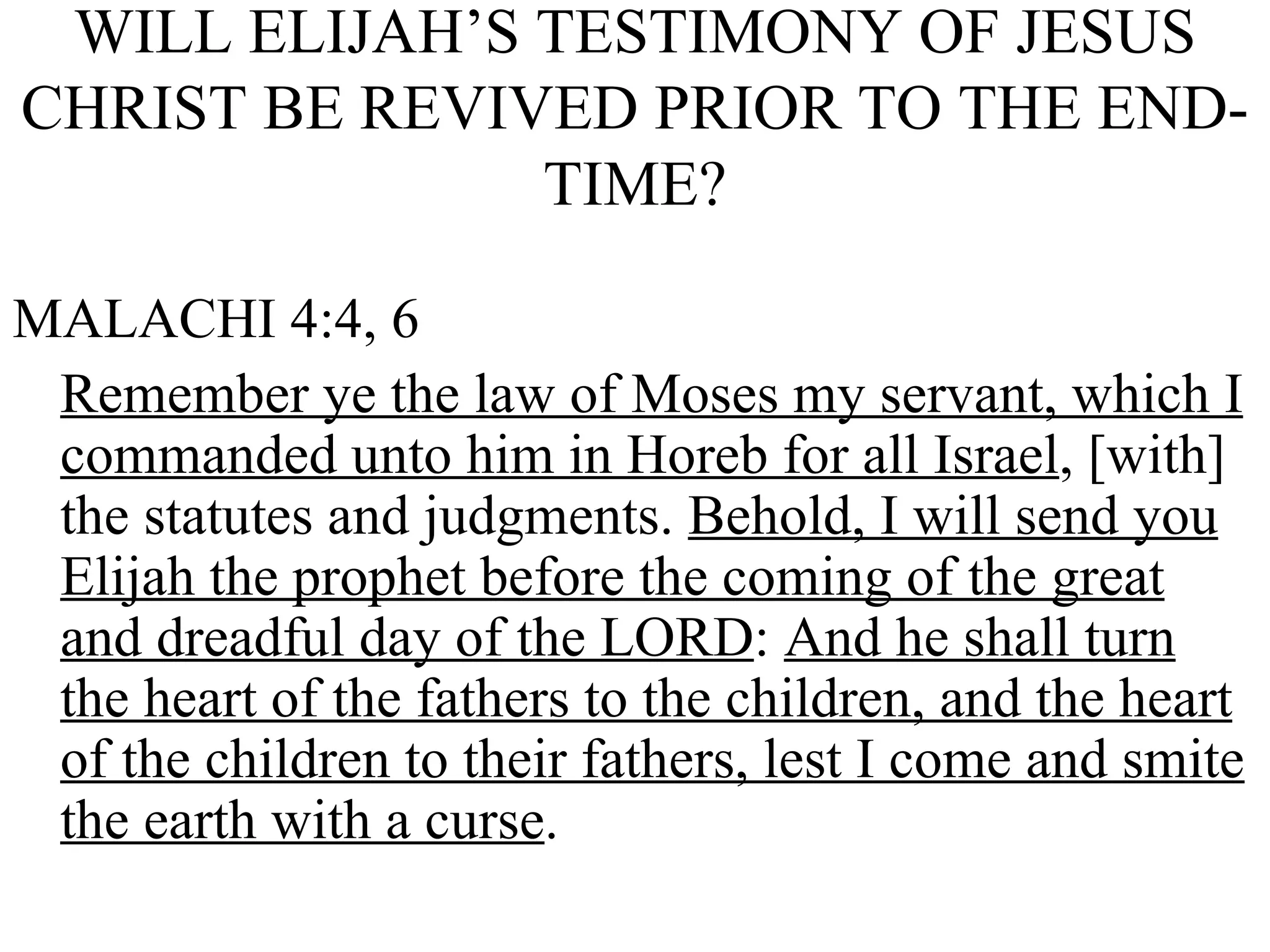 The Testimony Of Jesus Christ | PPT