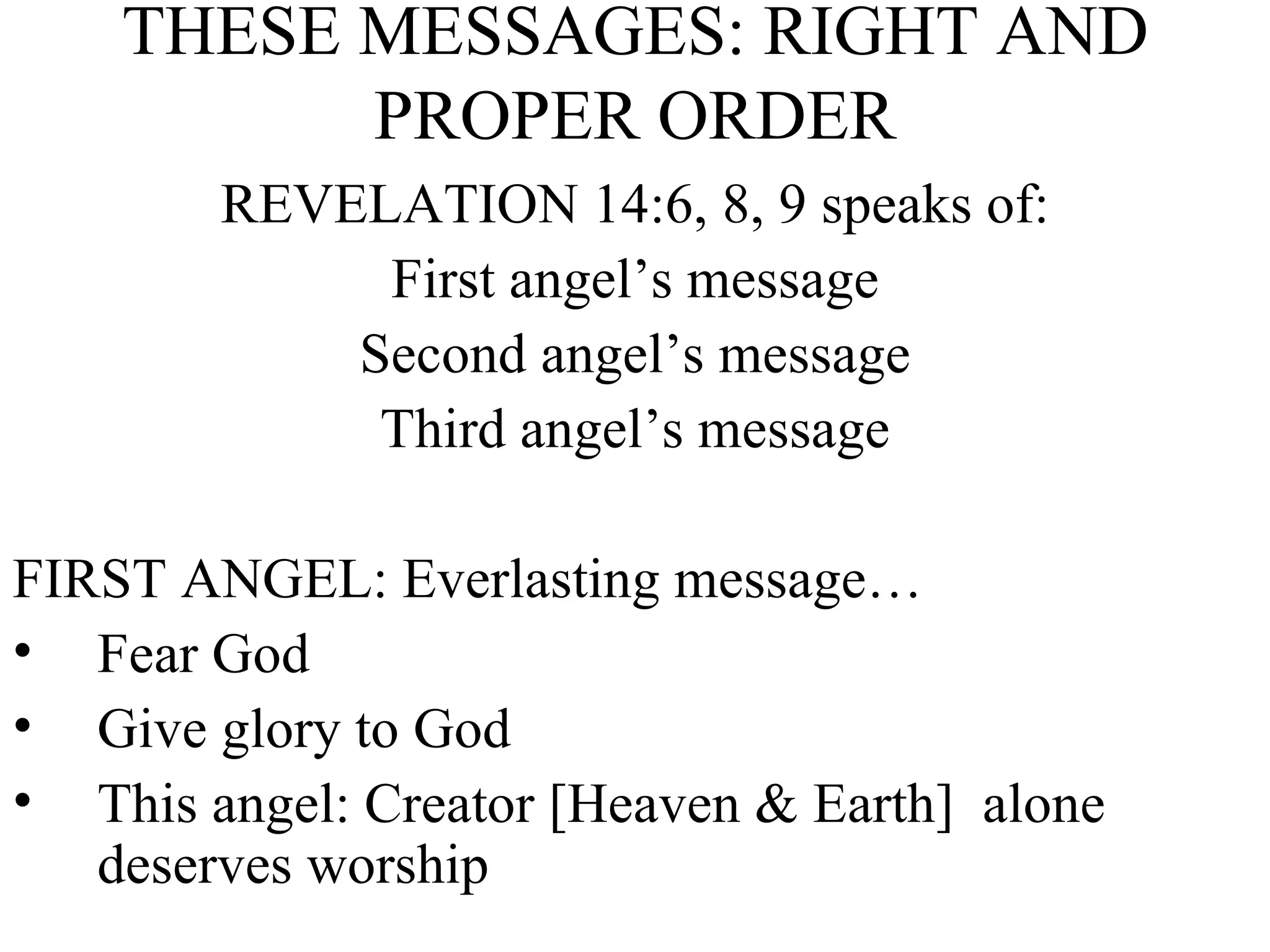 The Three Angels Message | PPT