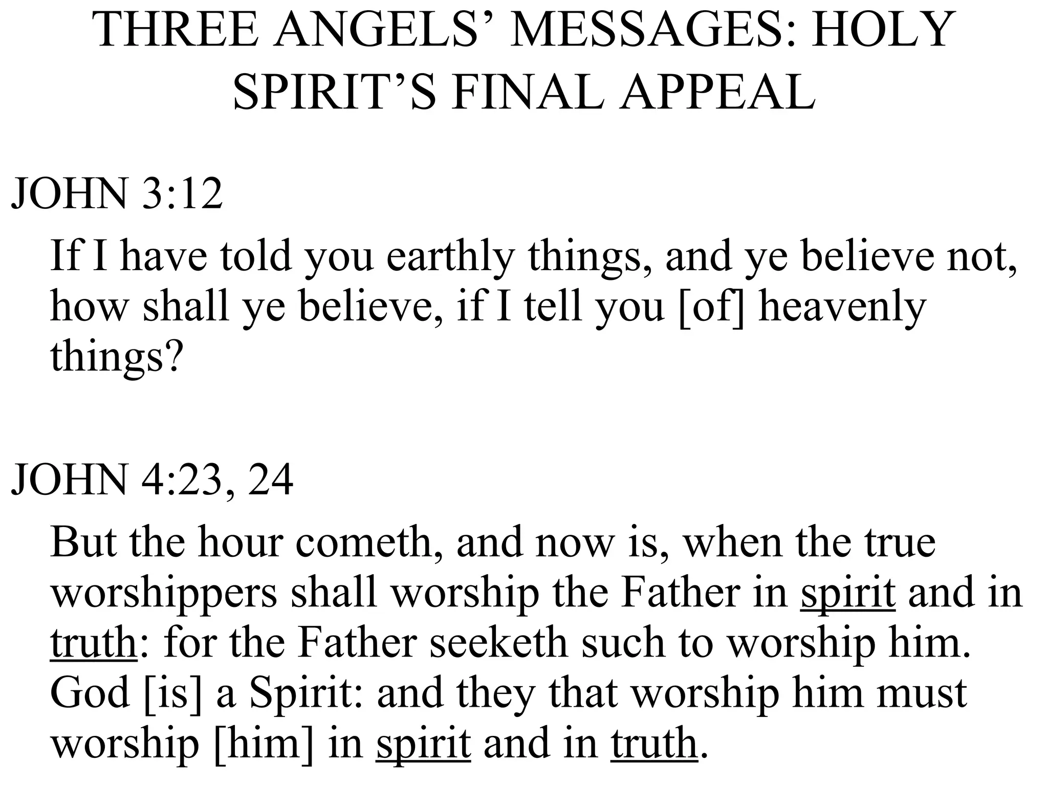 The Three Angels Message | PPT