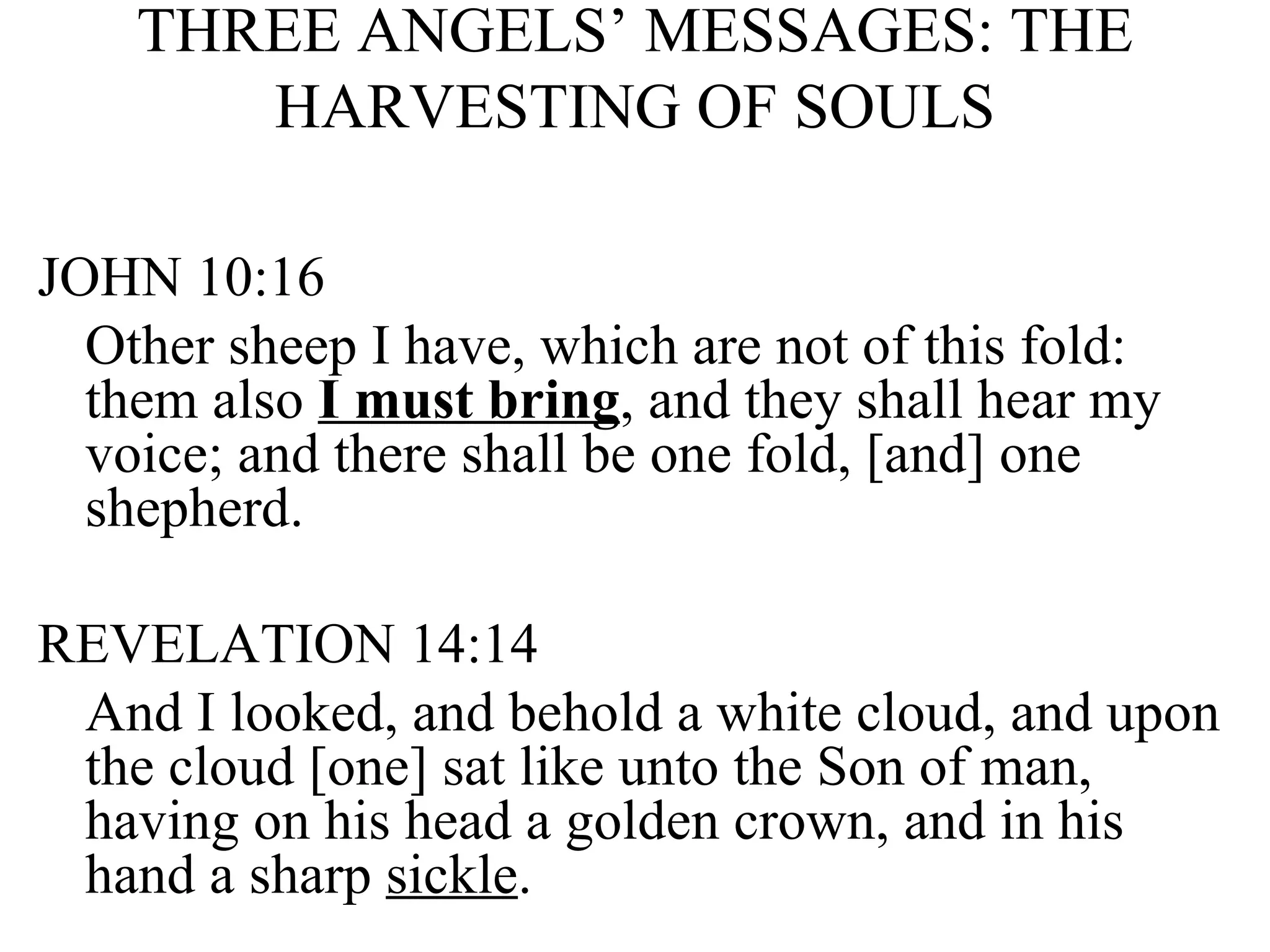 The Three Angels Message | PPT