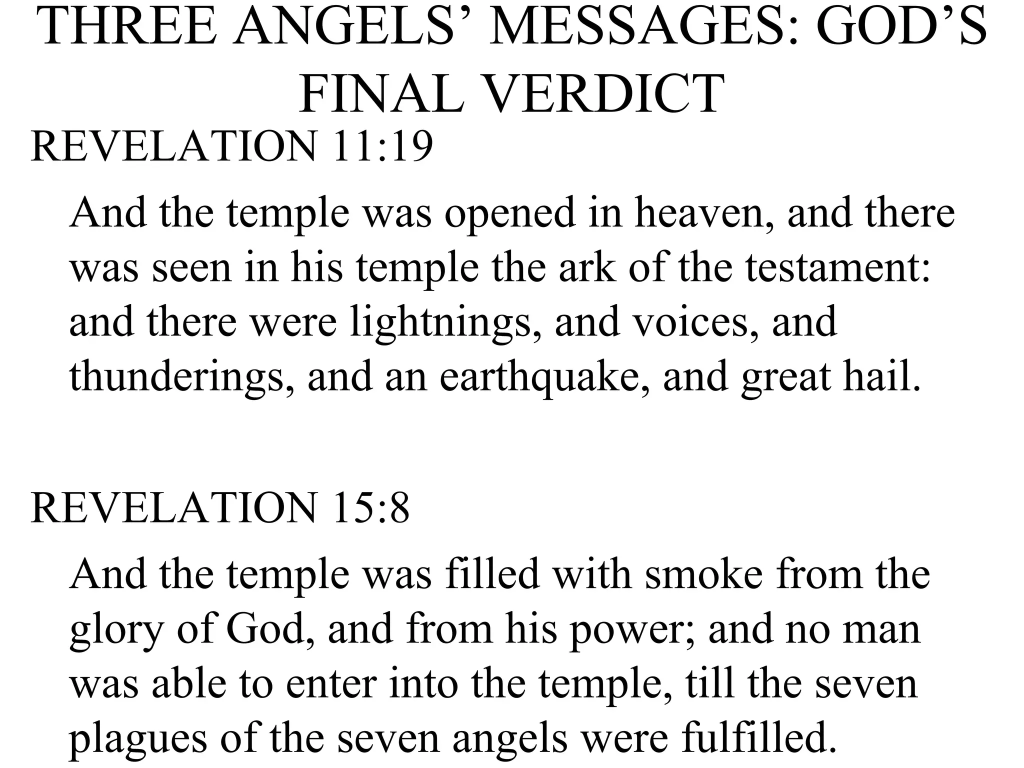The Three Angels Message | PPT