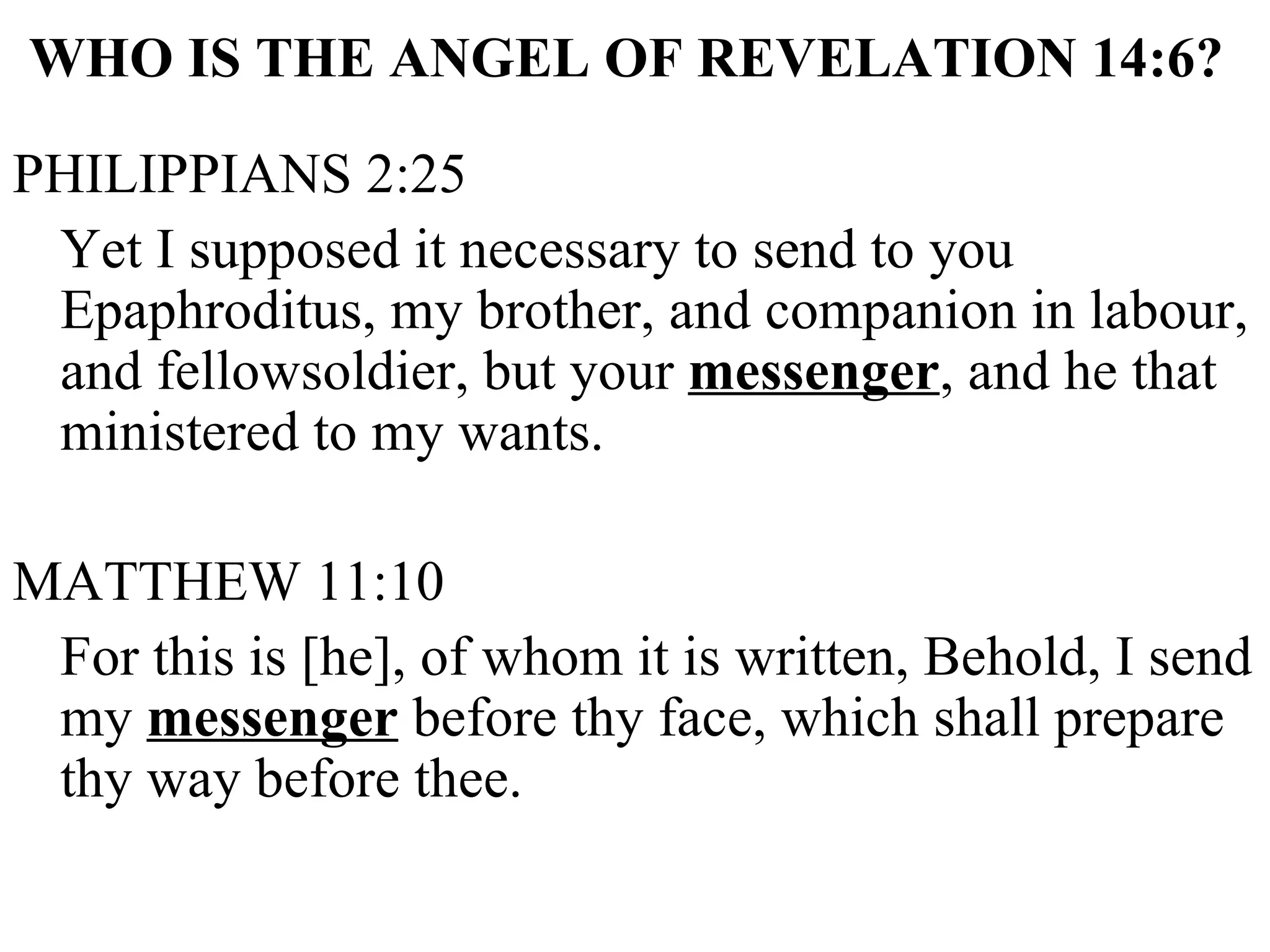 The Three Angels Message | PPT