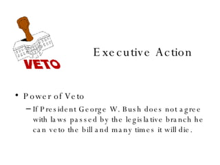 The Three Branches of Government (Unit 3 Project) | PPT