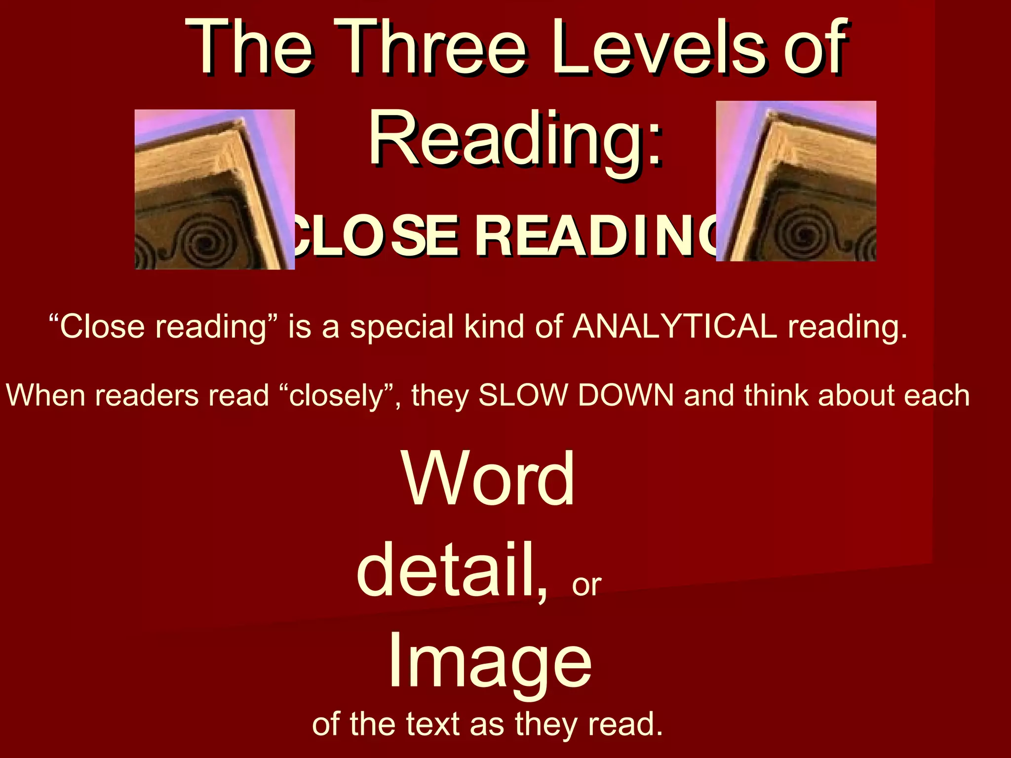 The Three Levels Of Reading | PPT