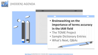 The TOME Project: A Lexicographic Perspective on IAM | PPT
