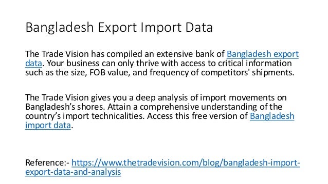 Import Export Data - The Trade Vision Presentation | PPTX
