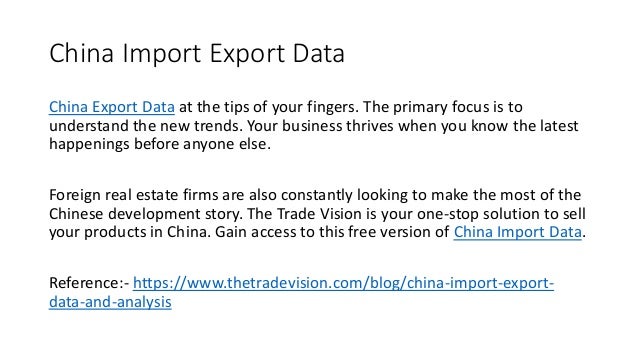 Import Export Data - The Trade Vision Presentation | PPT