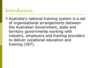 Overview - The Training System | PPT | Vocational Training | Careers
