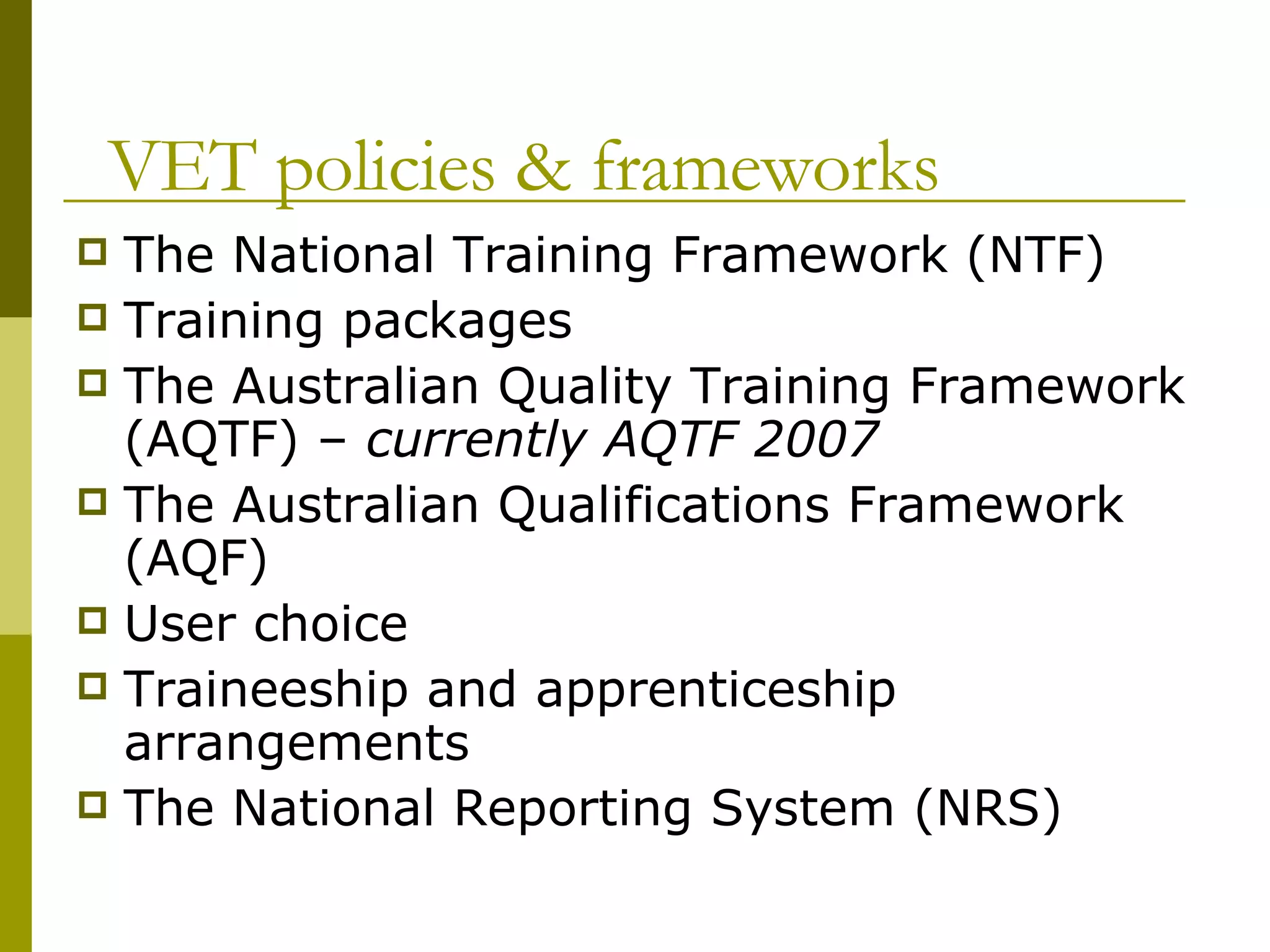 The Training System Session 1 | PPT | Vocational Training | Careers