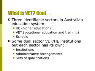 The VET training system | PPT