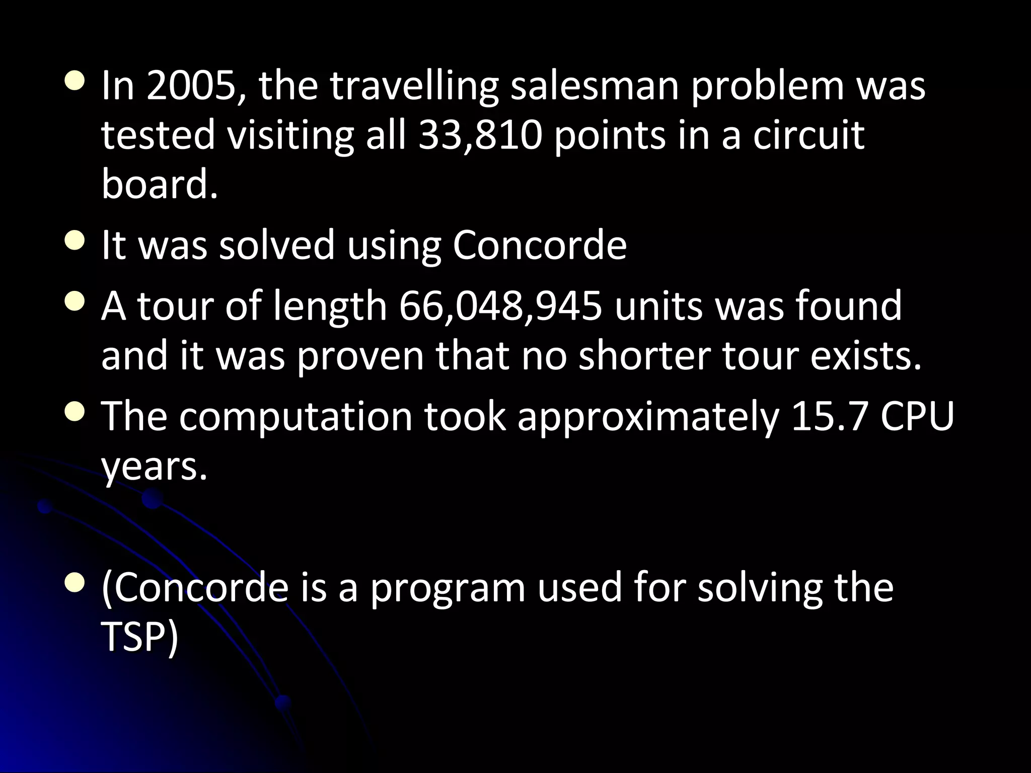 The Travelling Salesman Problem | PPT