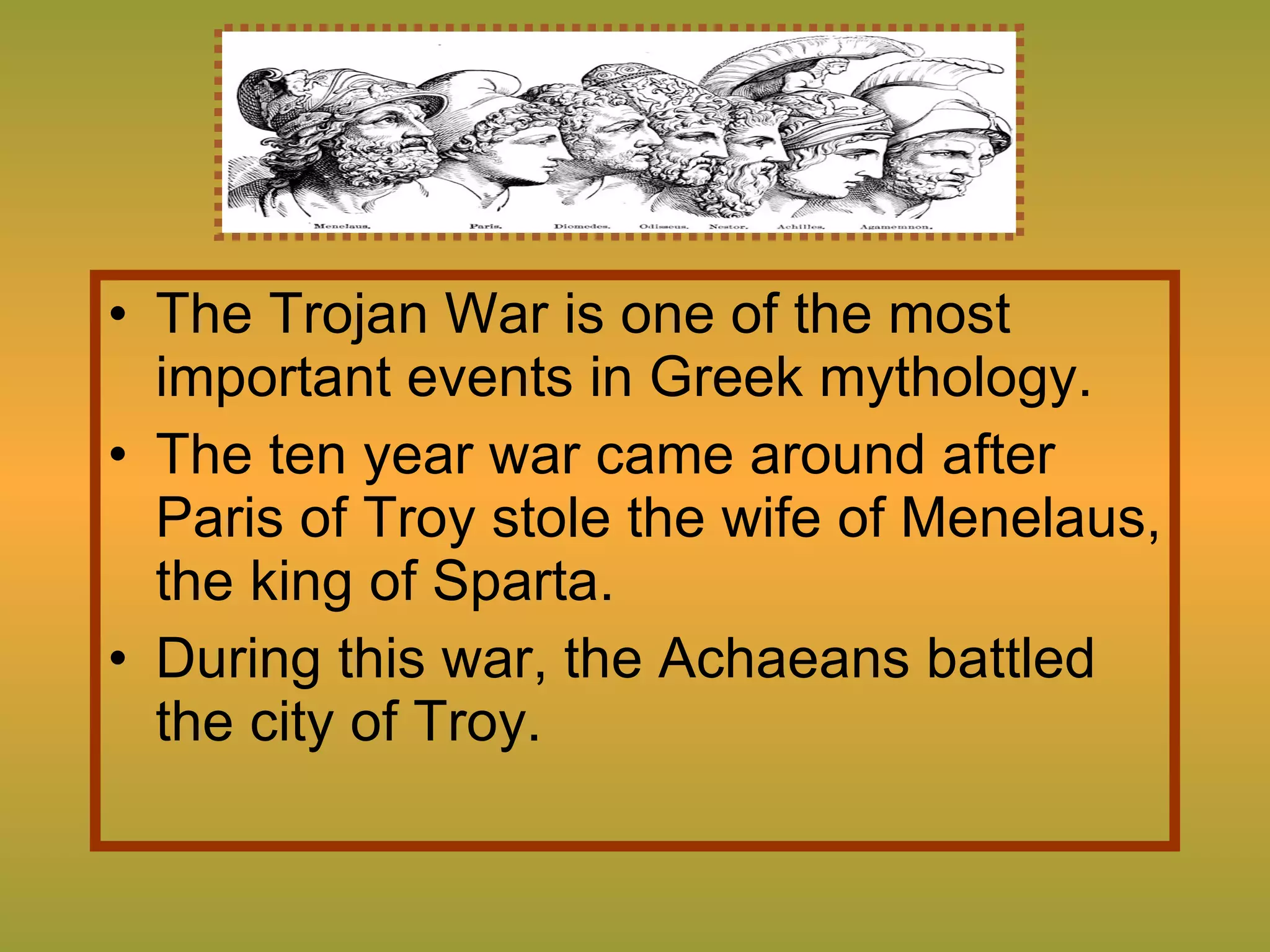 The Trojan War | PPT | Death, Injury, or Military Conflict | Sensitive ...