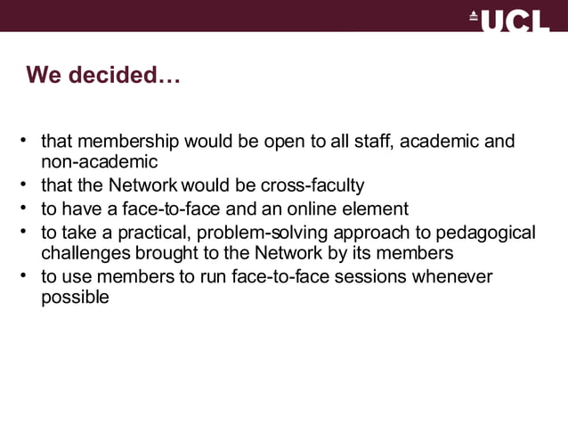 The UCL Teaching and Learning Network | PPT | Education