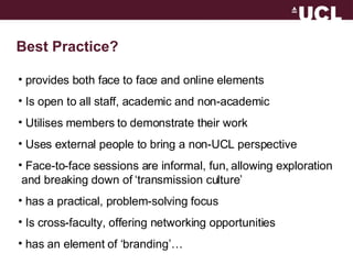 The UCL Teaching and Learning Network | PPT | Education