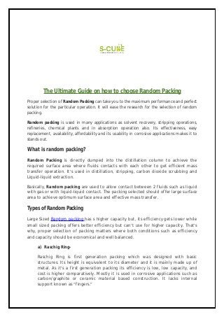 The Ultimate Guide on how to choose Random Packing