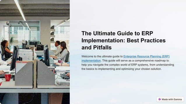ERP Implementation Ultimate Guide: Best Practices and Pitfalls | PPT