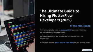 Looking to hire FlutterFlow developers in 2025? | PPTX