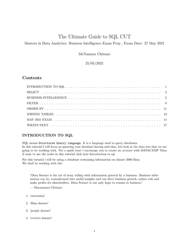 The ultimate-guide-to-sql | PDF