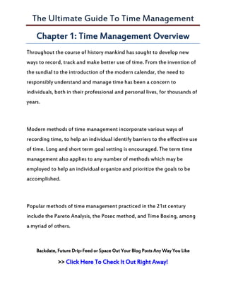 The ultimate guide to time management | PDF