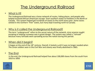 The Under Ground Railroad | PPT