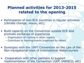The UNECE Water Convention: obligations and practical application | PPT