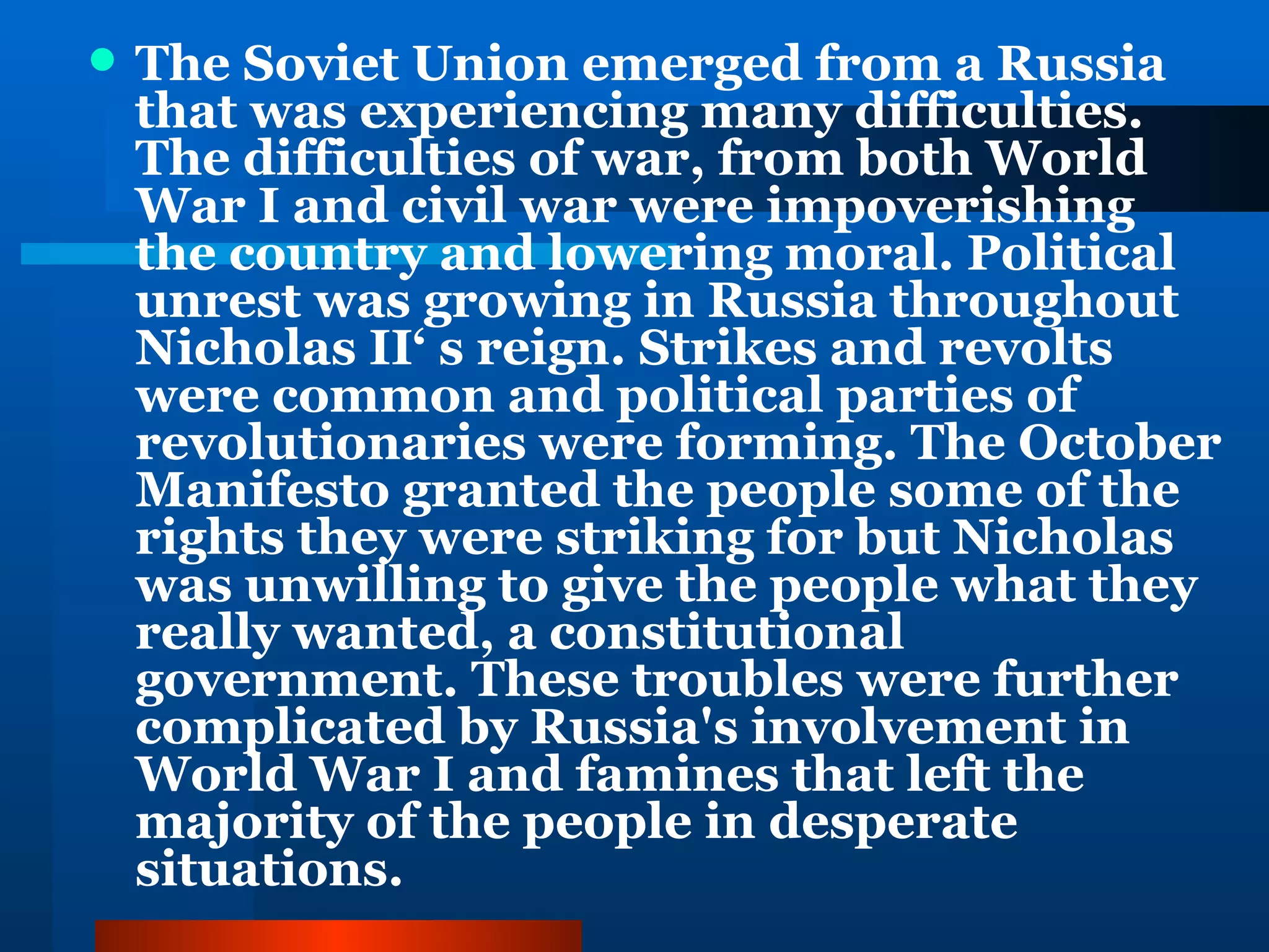The Union Of The Soviet Socialist Republics | PPT