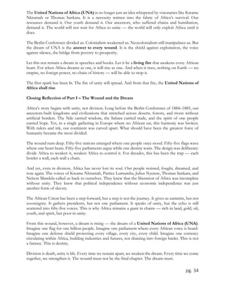 THE UNITED NATIONS OF AFRICA: The Rise of One Africa, One Voice, One ...