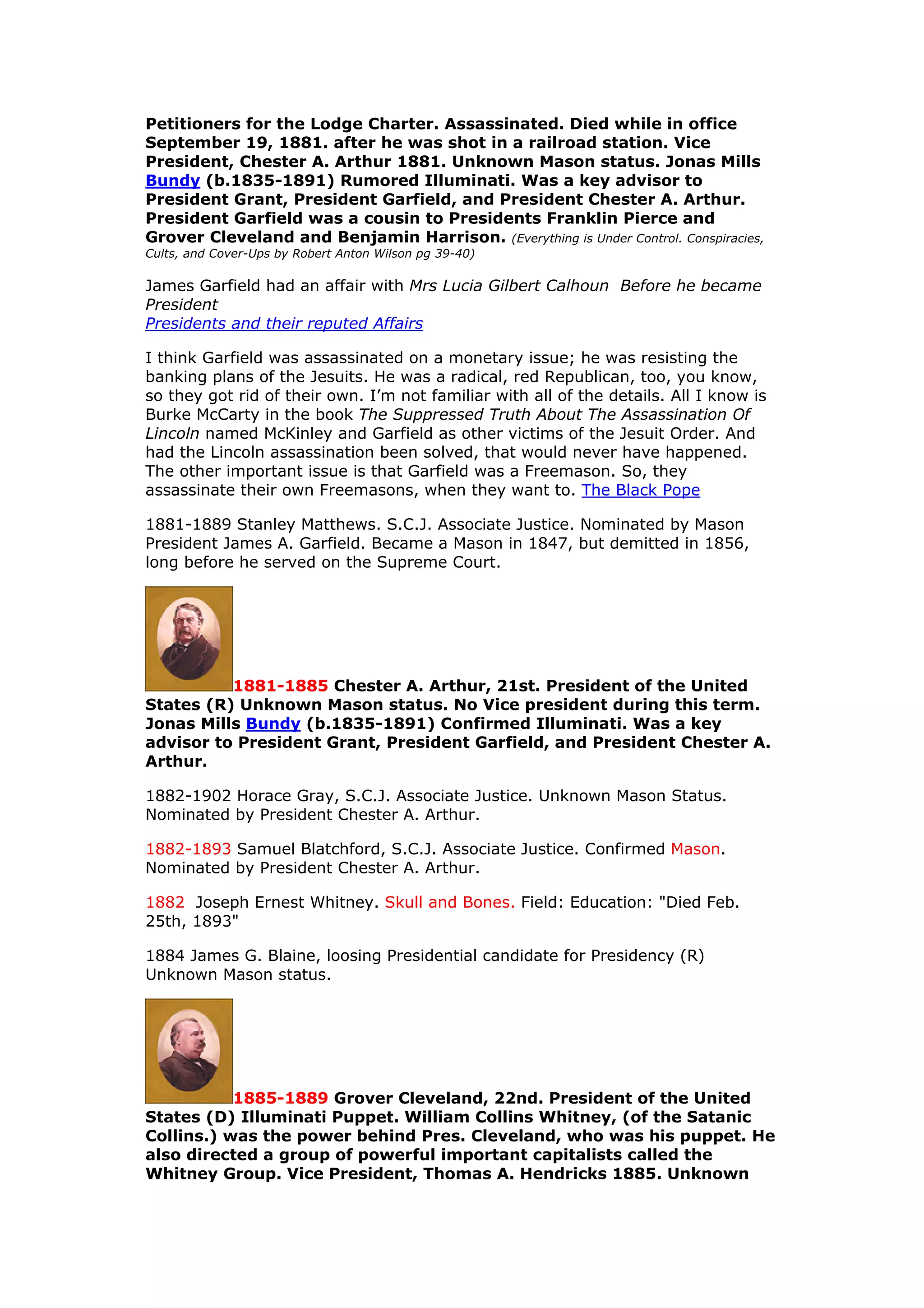 The United States Presidents and The Illuminati / The Masonic Power ...