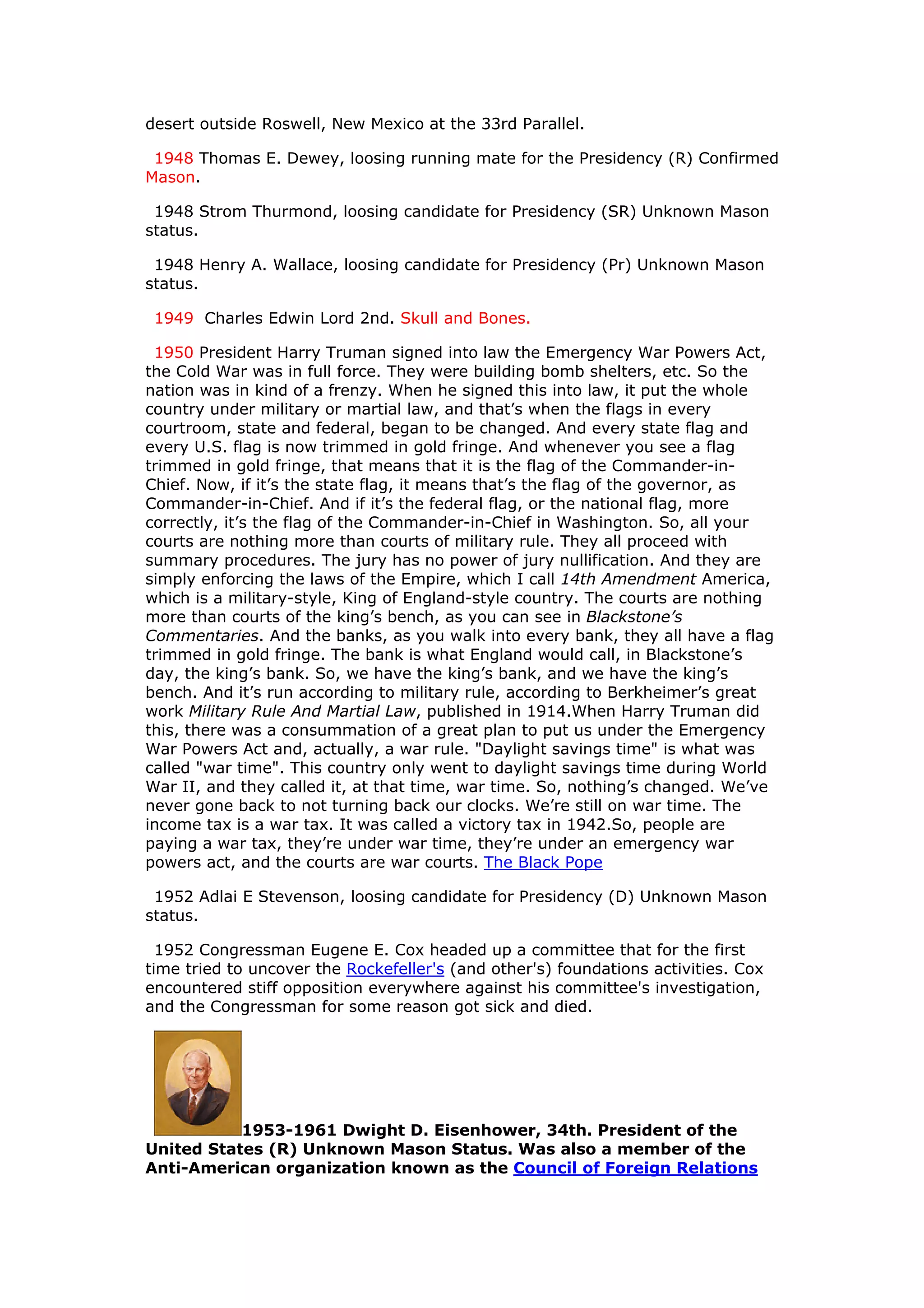 The United States Presidents and The Illuminati / The Masonic Power ...