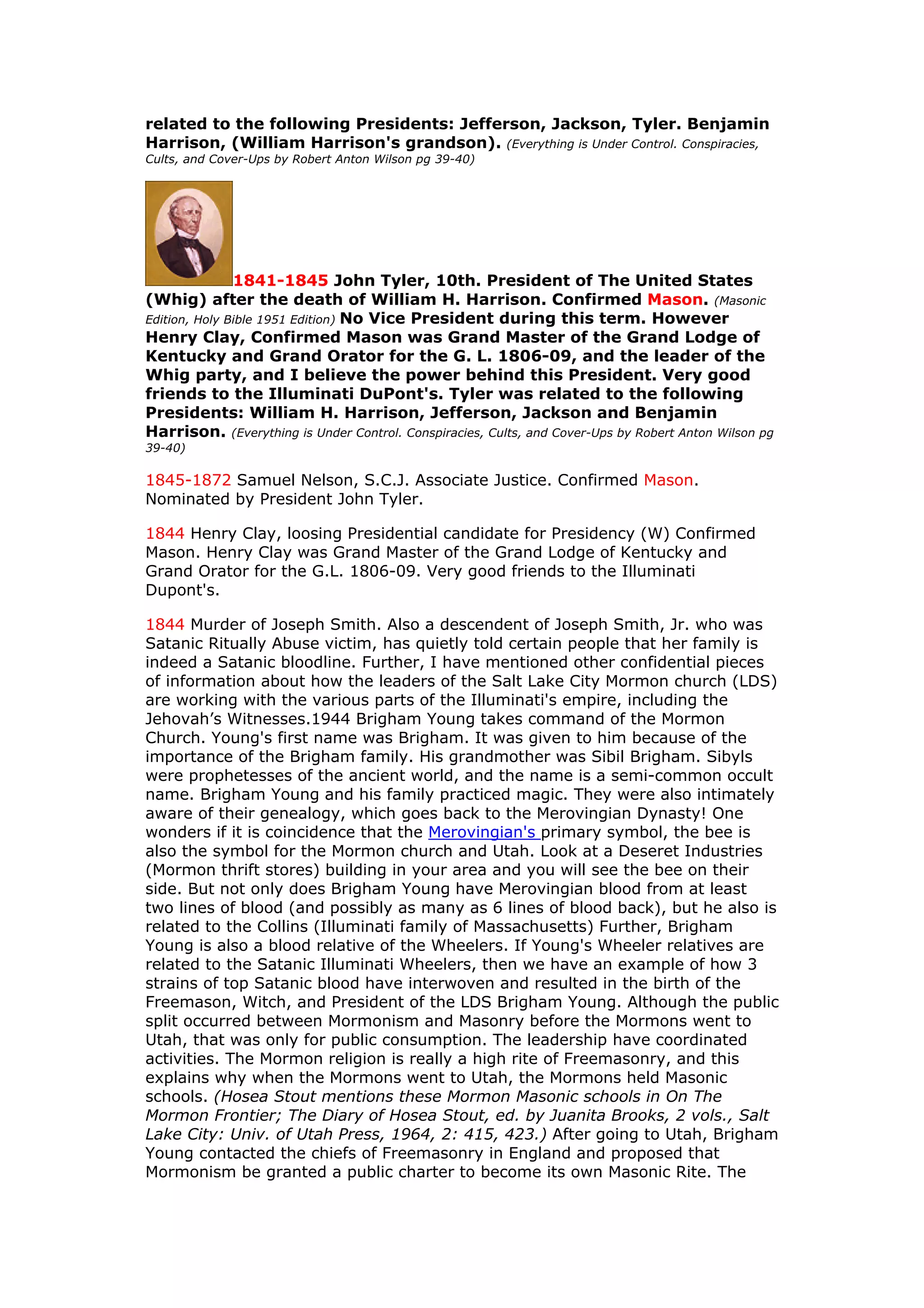 The United States Presidents and The Illuminati / The Masonic Power ...