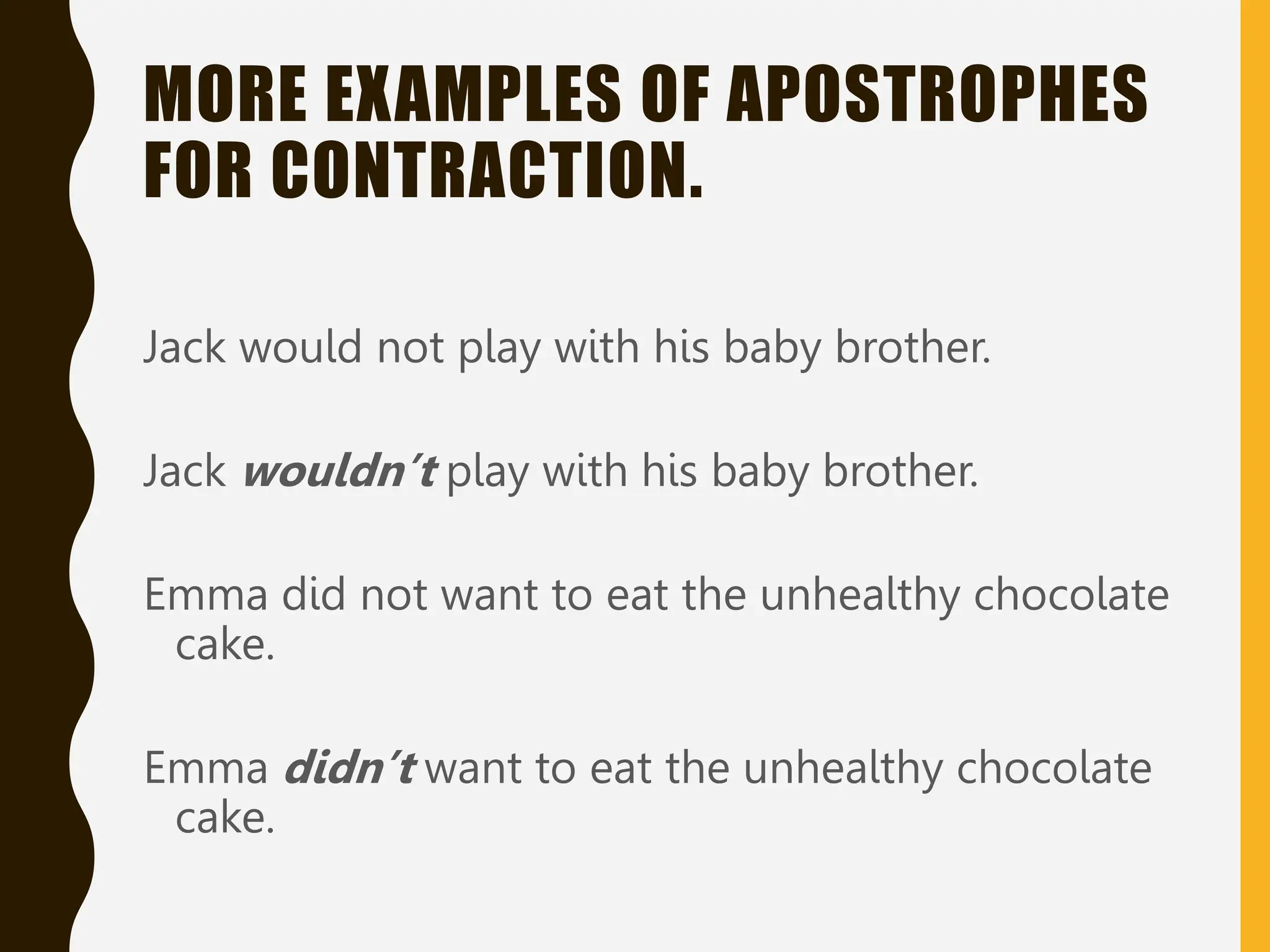 The uses of apostrophes for students to learn | PPT