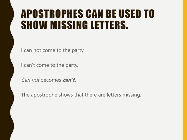 The uses of apostrophes for students to learn | PPT