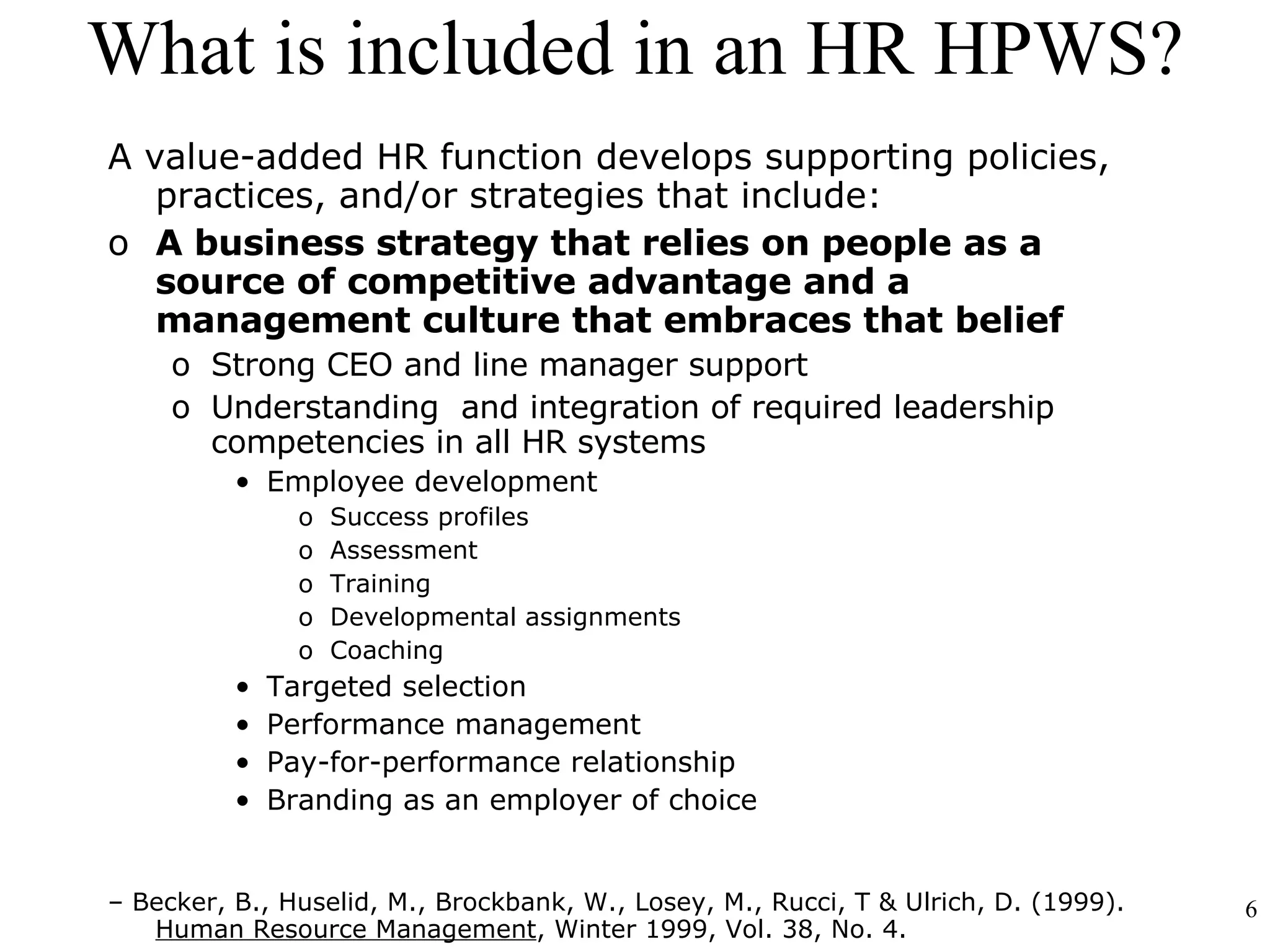 The Value Of HR | PPT