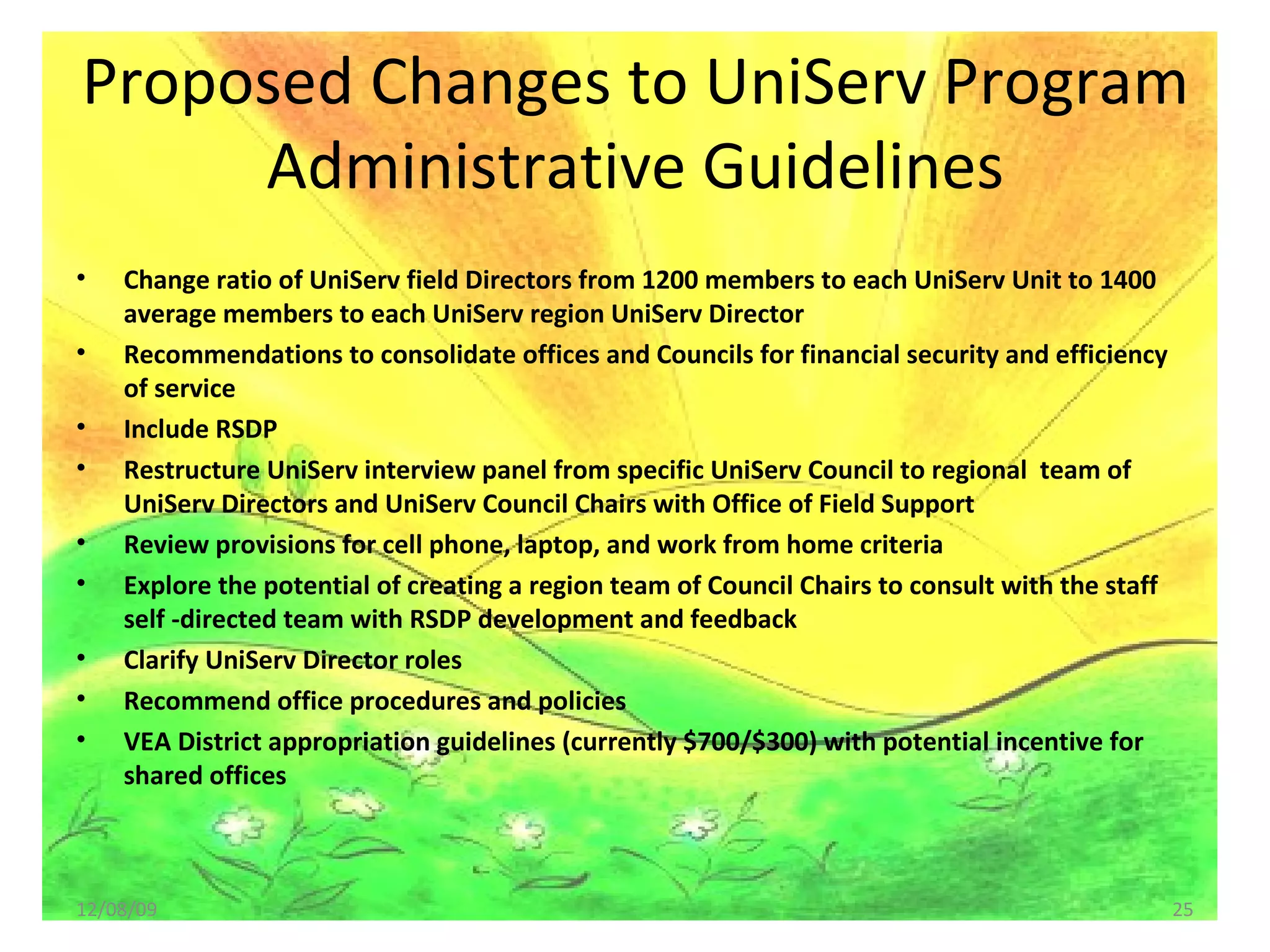 VEA Reorganization Plan | PPT