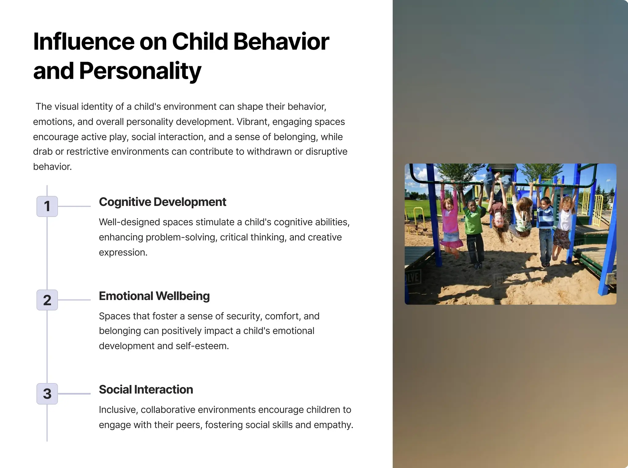 The built environment plays a crucial role in shaping a child's visual ...