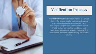 The Vital Role of Medical Certificates in Insurance Claims | PDF
