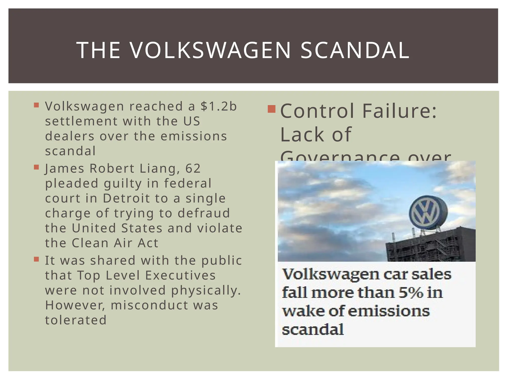 The Volkswagen Case for MBA II Year Students | PPT