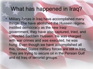 The War in Iraq | PPT