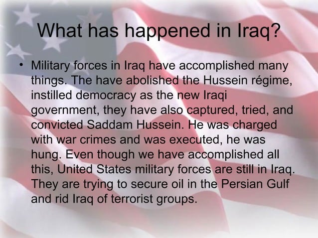 The War in Iraq | PPT | Political Issues & policy | Politics