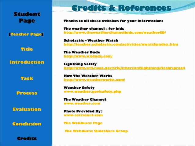 The Weather Man WebQuest | PPT