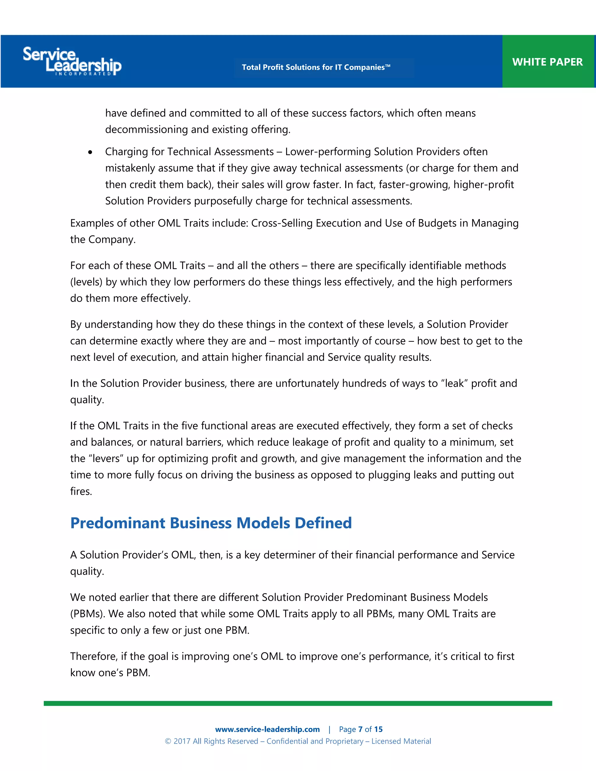 The What and Why of PBM and OML | PDF