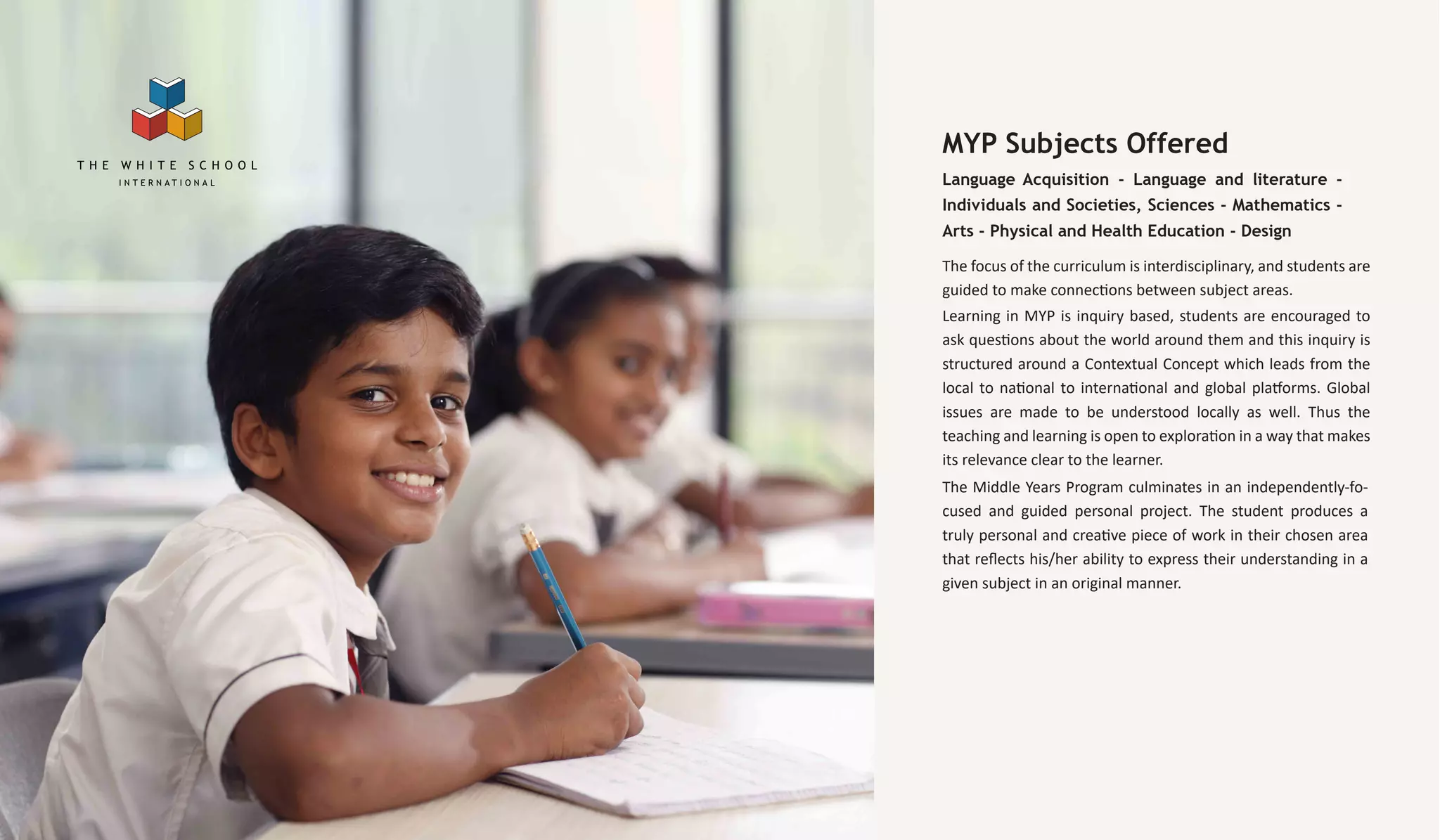 The White School International Brocure | Top IB, IGCSE, CBSE School ...